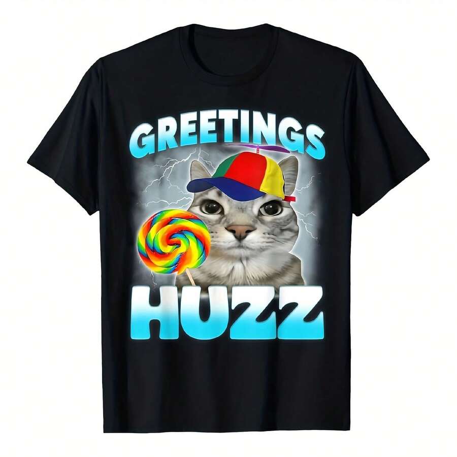 Funny Gen Z Gen Alpha Cat Meme Greetings Huzz Cat Meme Funny Uni T ...