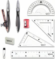 10-Piece Advanced Geometry Study Set - Precision Math Tool Set With ...