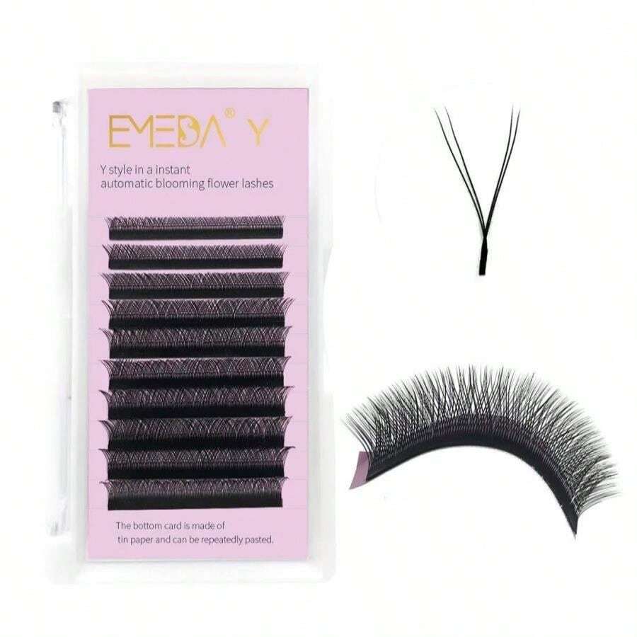 EMEDA Y Lash Extensions C Curl .05mm 8-14mm Mix Tray Premade Volume 2D ...