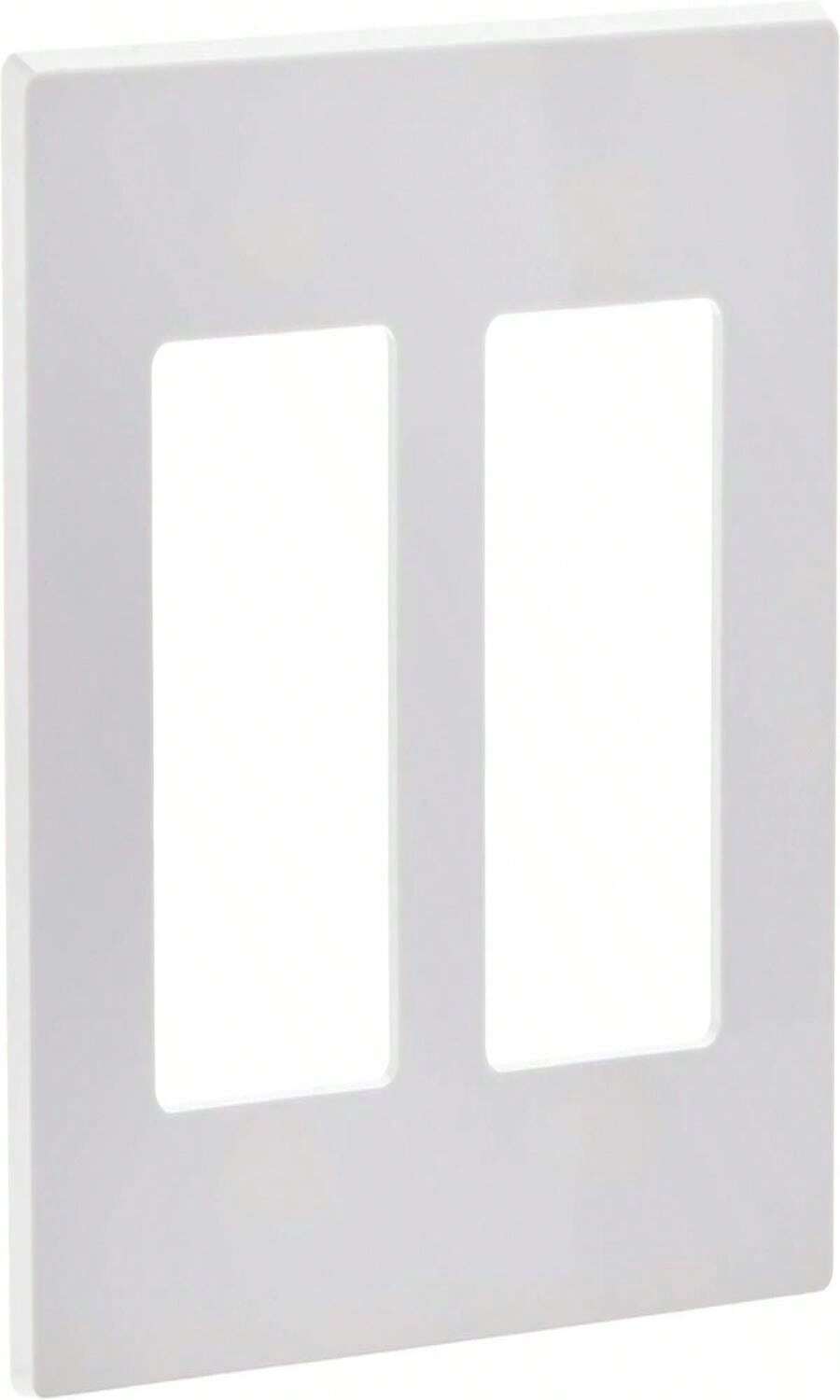 Leviton 2-Gang Decora Plus Screwless Wall Plate, 80309-SW, White ...