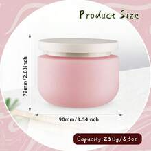 4 Pcs 250g 8.3oz Plastic Cream Jars Sample Containers Wide Mouth Leak ...