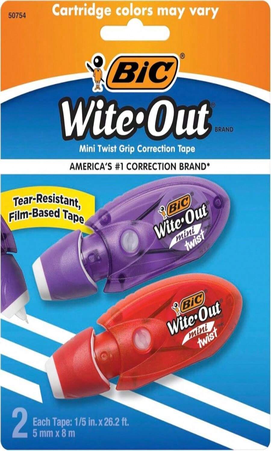 BIC Wite-Out Brand EZ Correct Grip Correction Tape, 198 Feet, 2-Count ...