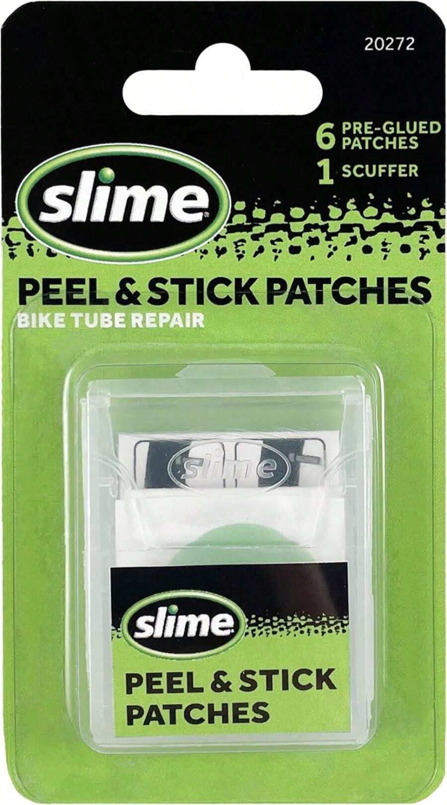 Slime 20272 Bike Skabs Pre-Glued Patch Kit, For Bike Tube Puncture ...
