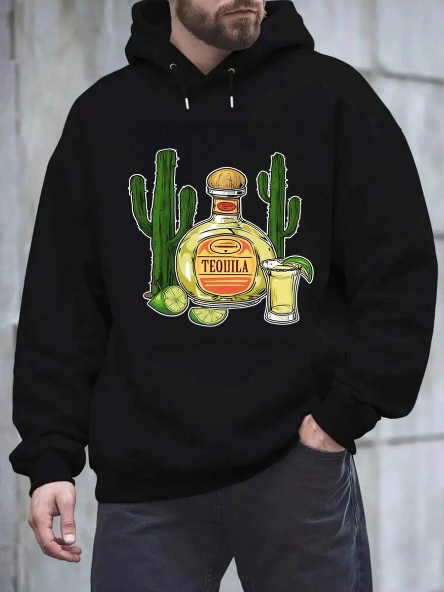 Hoodie para , Suéter con Botella de Tequila y Nopales, Ideal para ...