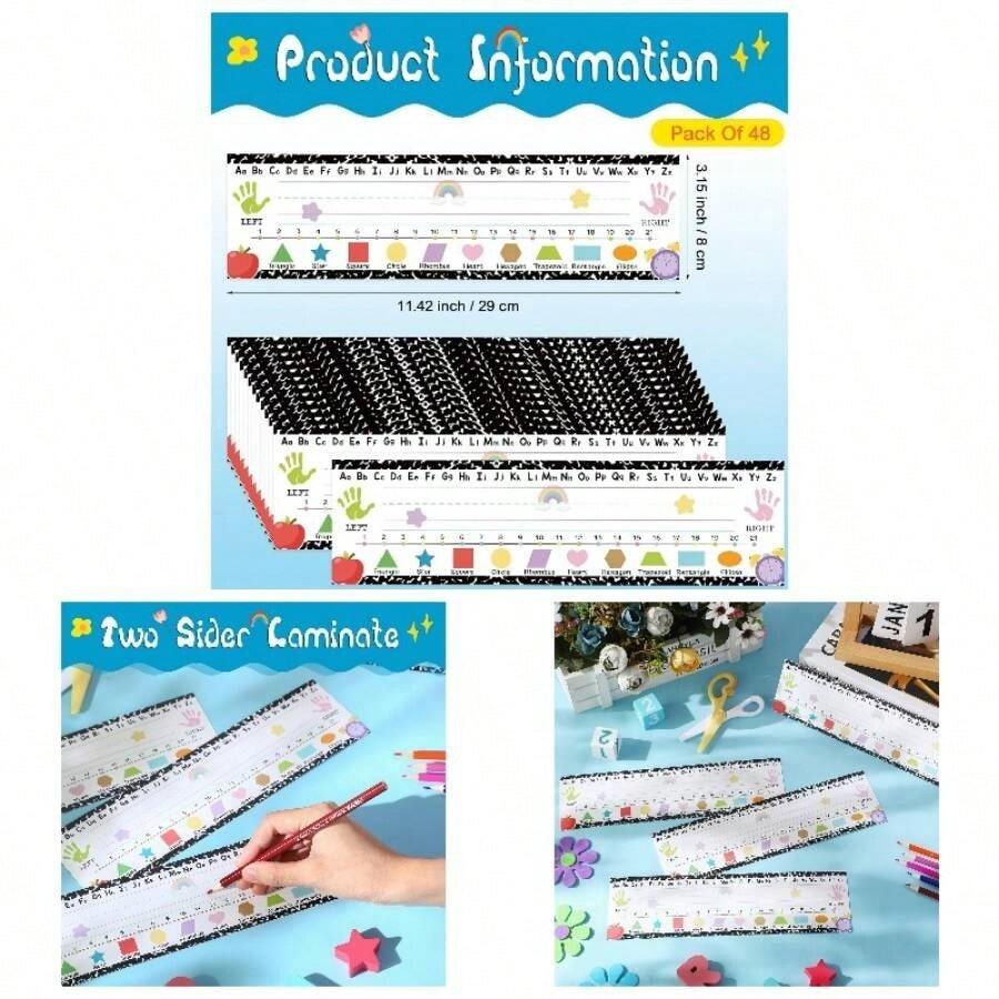 48 Pcs Name Tags Labels Cutouts Nameplate Classroom School Name Tags ...