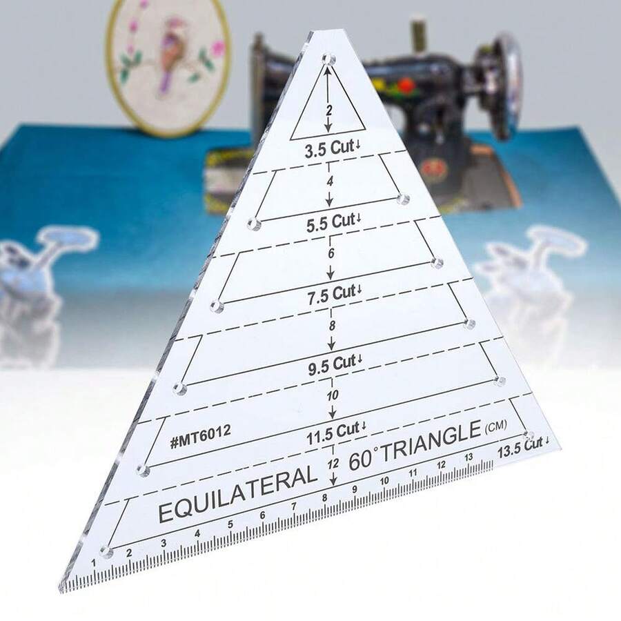 1pc 60 Degree Equilateral Triangle Quilting Ruler Acrylic Triangle High ...