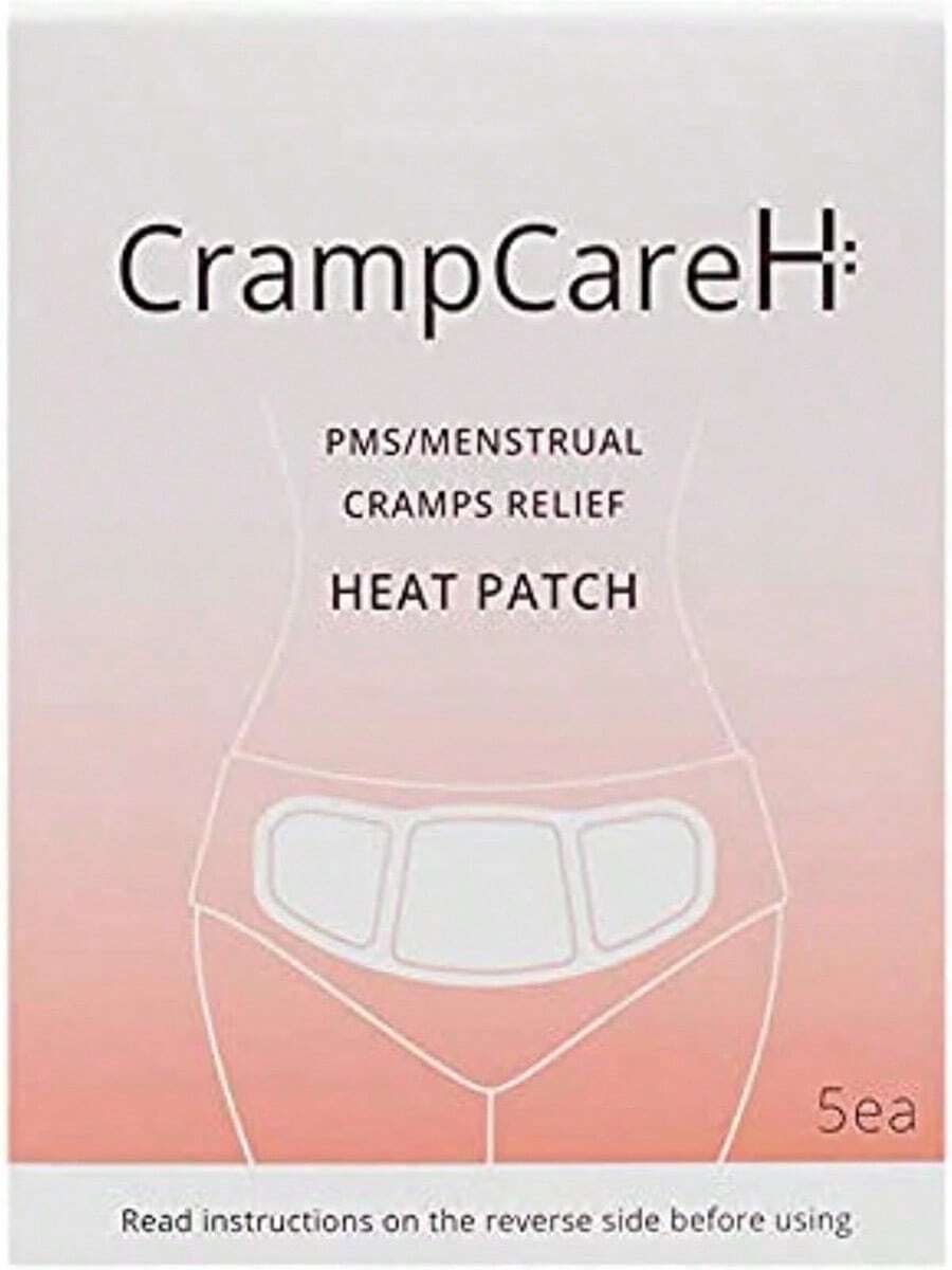 (5 Patches) CrampCareH PMS/Menstrual Cramps Relief Heat Patch With Wide ...