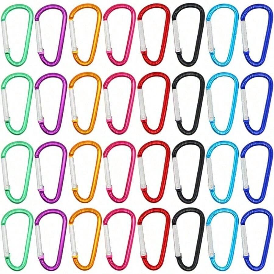 1 PC Small Aluminum Carabiner D Ring 8 Colors, Durable Spring-Loaded ...