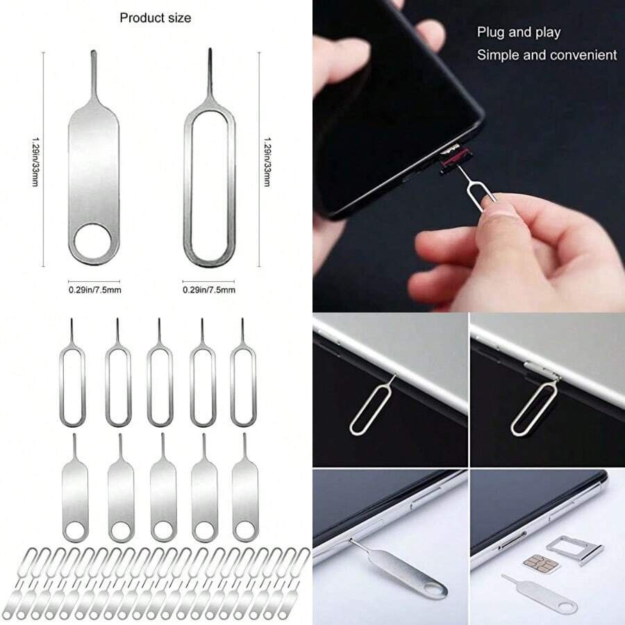 50 Pieces SIM Card Removal Openning Tool Tray Eject Pins Needle Opener ...