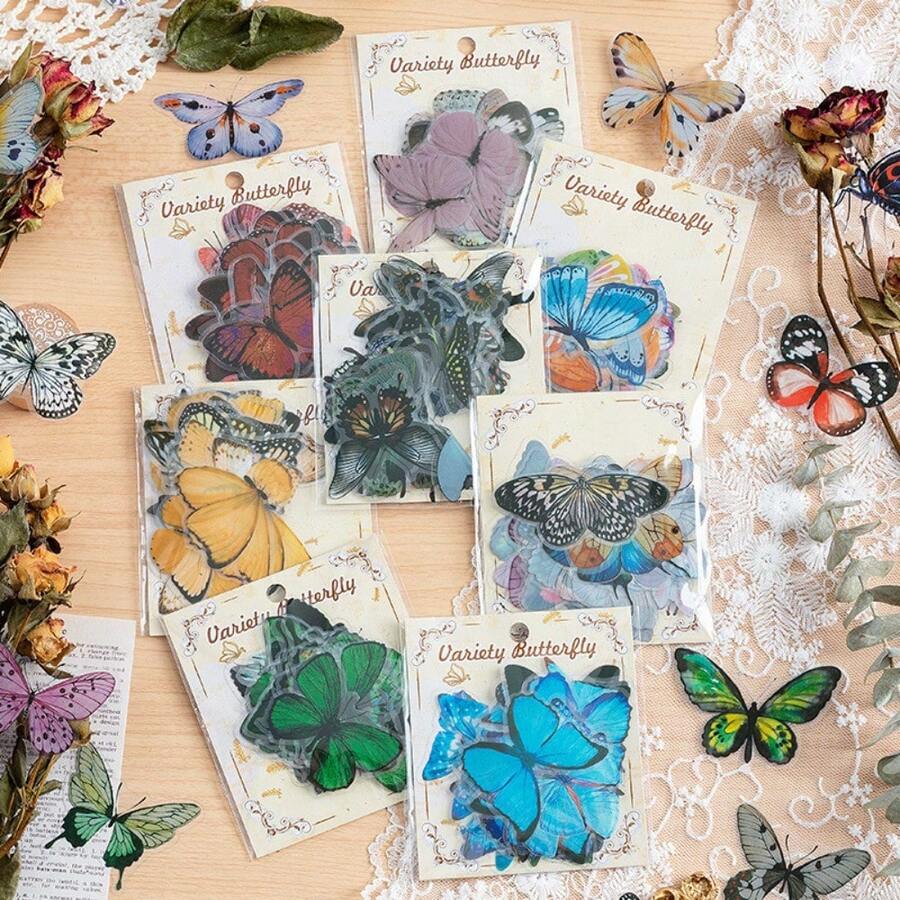 Butterfly Series DIY Sticker For Handbook, Cute Waterproof Sticker ...
