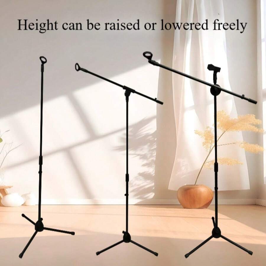 PREMIUM MICROPHONE STAND - Detachable Tripod Boom Stand With Clip ...
