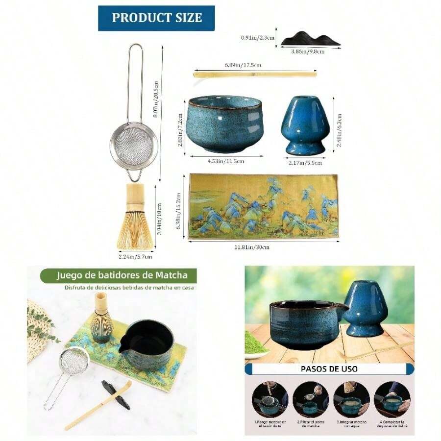 Juego de Batidor de Matcha, Kit de Matcha Ceremonial - Set con Chasen ...