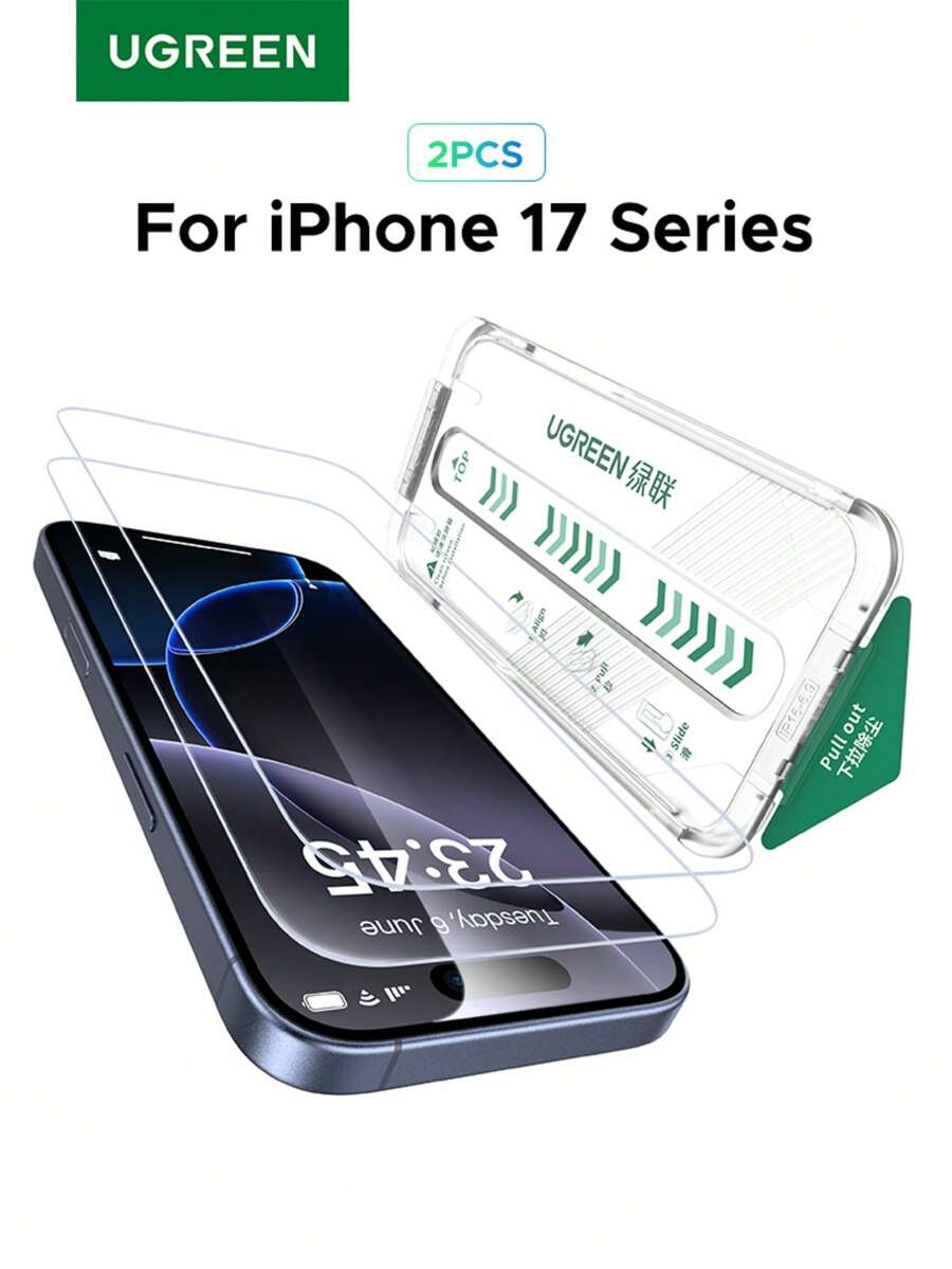 UGREEN UGREEN 2pcs Phone Screen Protector Tempered Glass Black Edge ...