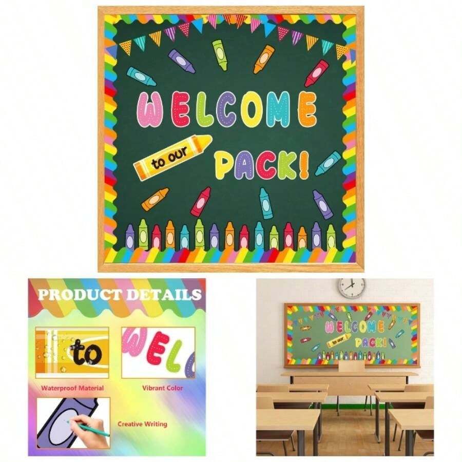 79Pcs Welcome Back To School Bulletin Board Classroom Decorations ...