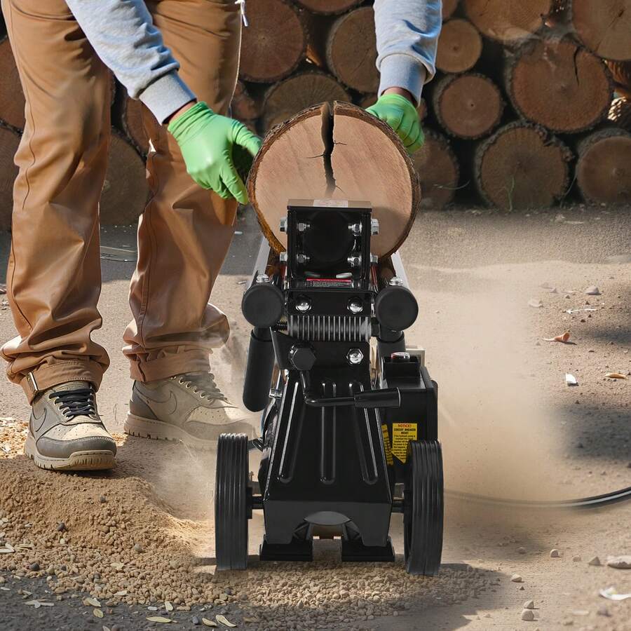 Electric Log Splitter, 6.5 Tons Electric Wood Splitter, 1500W 15 Amp ...