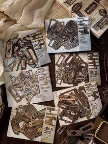 MOCARD 30pcs/Pack Vintage Metal Stickers, Creative Aesthetic Stickers ...