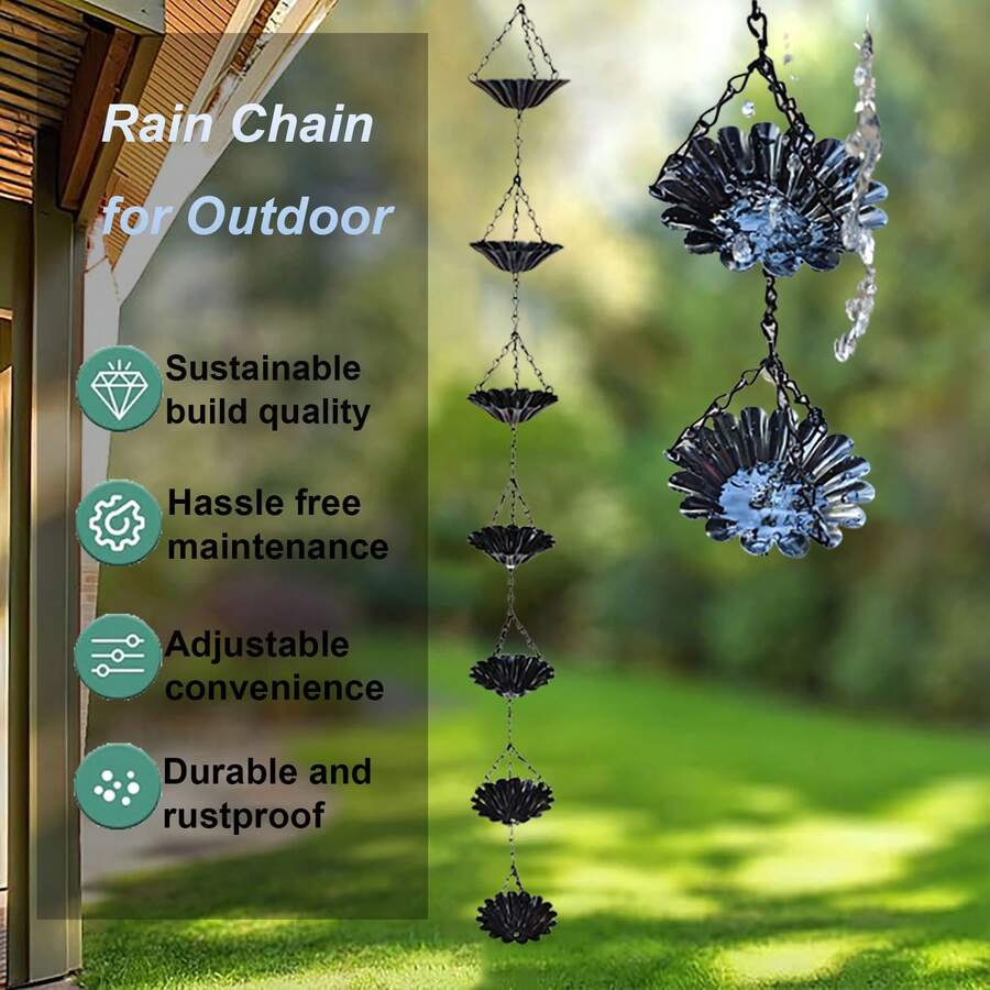 Adjustable Rain Chain For Outdoor Drainage Gutter, Replacement For ...