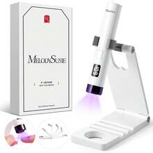 Handheld UV Light For Gel Nails With Stand, Mini Portable Cordless Nail ...