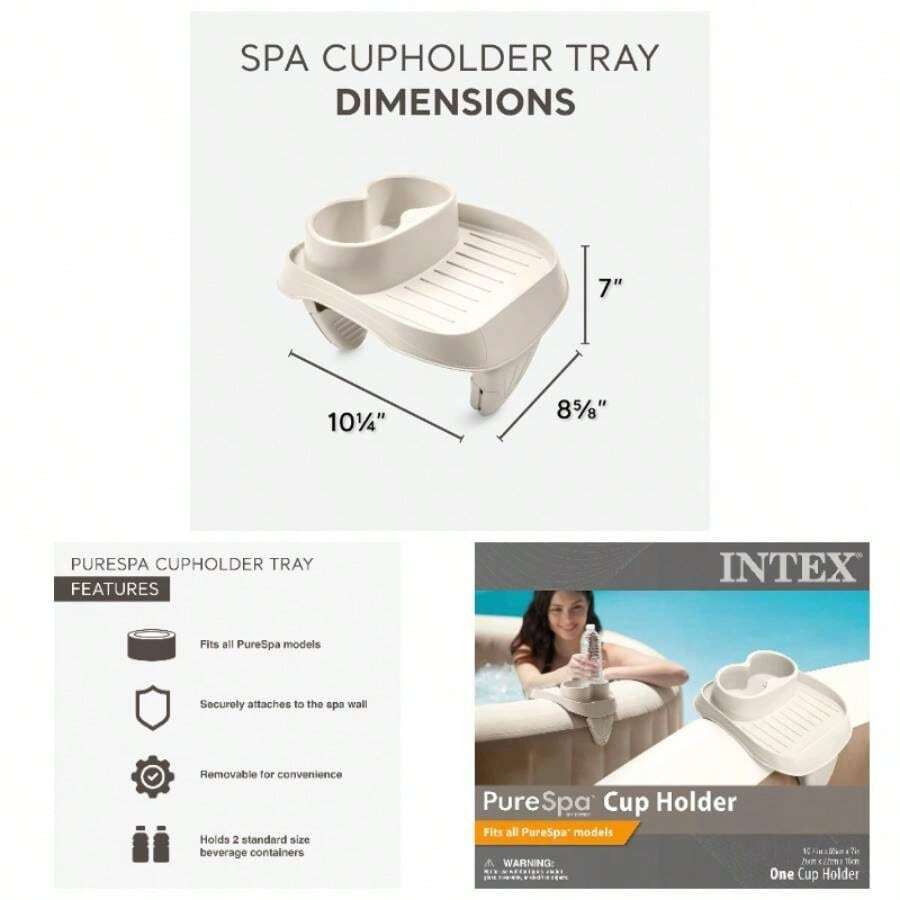 PureSpa Attachable Cup Holder Spa Wall, Pool And Hot Tub Accessory ...