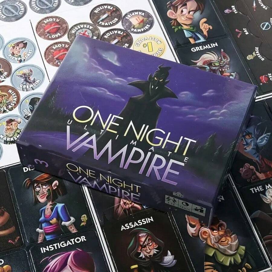 1 Set "Vampire Overnight" Juego de Mesa - Cartas de Fiesta de Vampiros ...