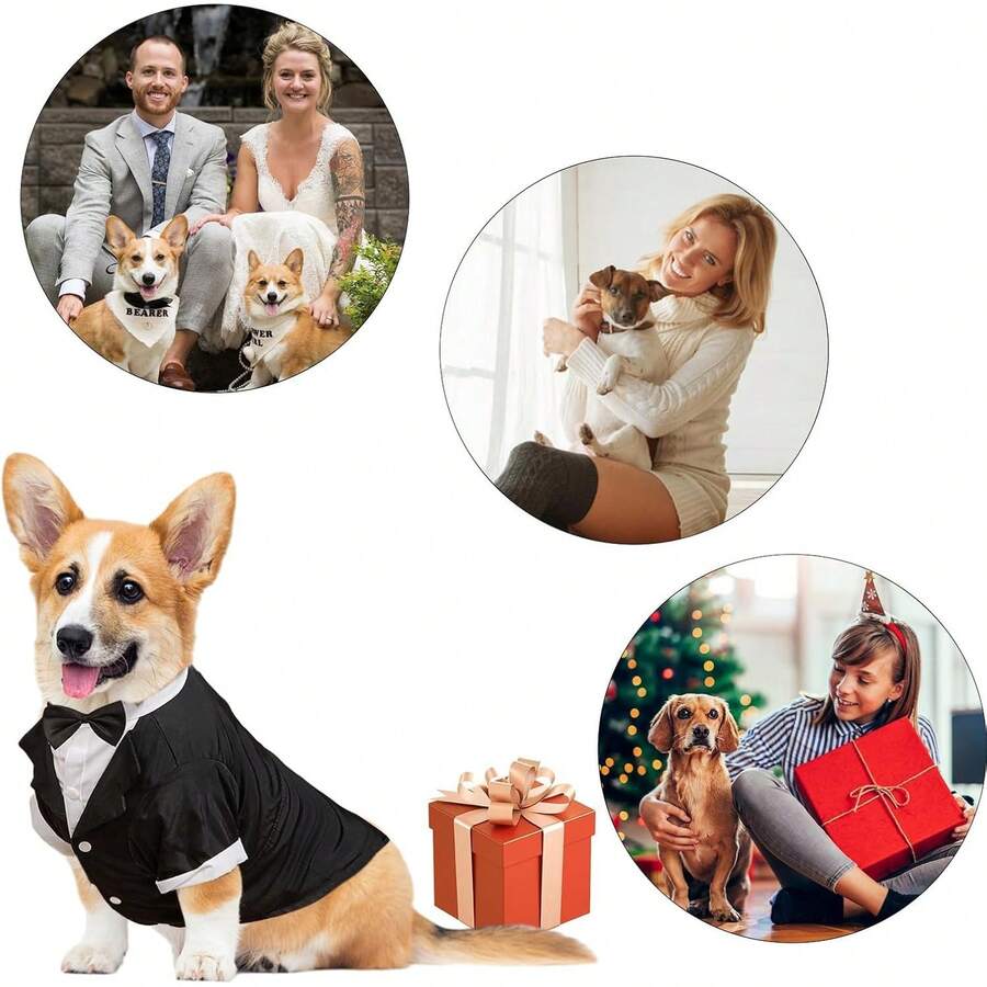 Dog Formal Outfit Wedding Tux With Bowtie Dog Tuxedo Dog Suit Set ...