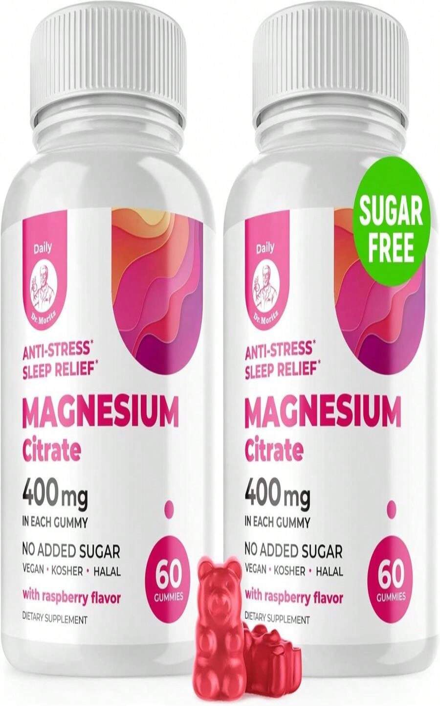 DR MORITZ Magnesium Gummies For Adults - Sugar-Free Calm Magnesium ...