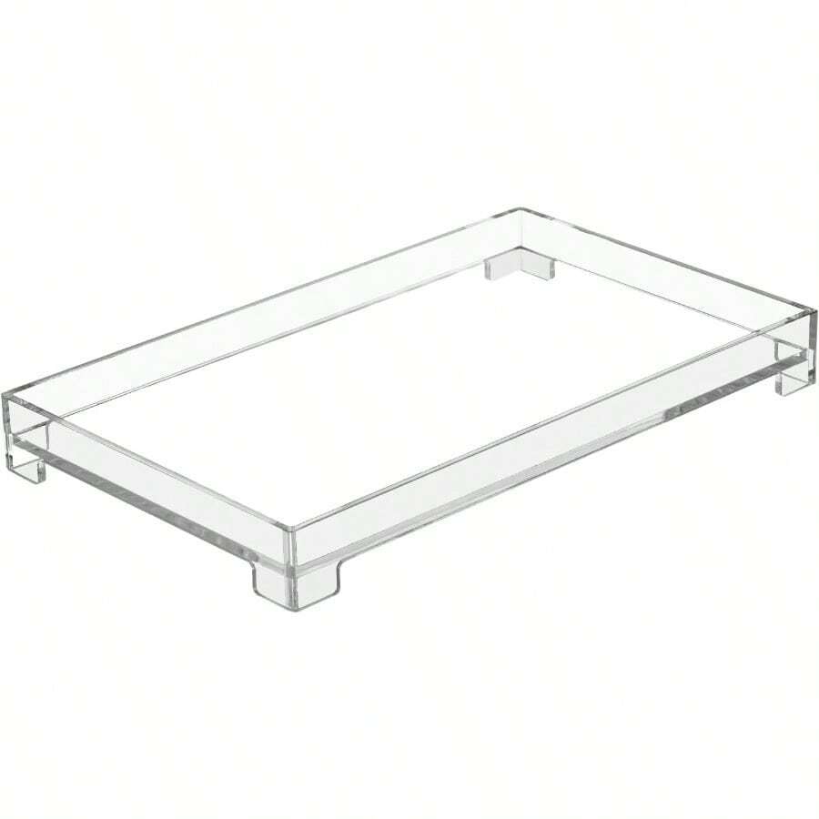Vanity Bathroom Tray Acrylic Rectangle Decorative Catchall Organizer ...