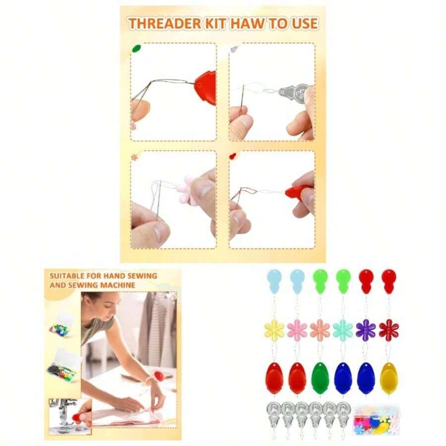 Needle Threaders Kit U2013 24 PCS Needle Threader Hand Sewing, 4 Type ...
