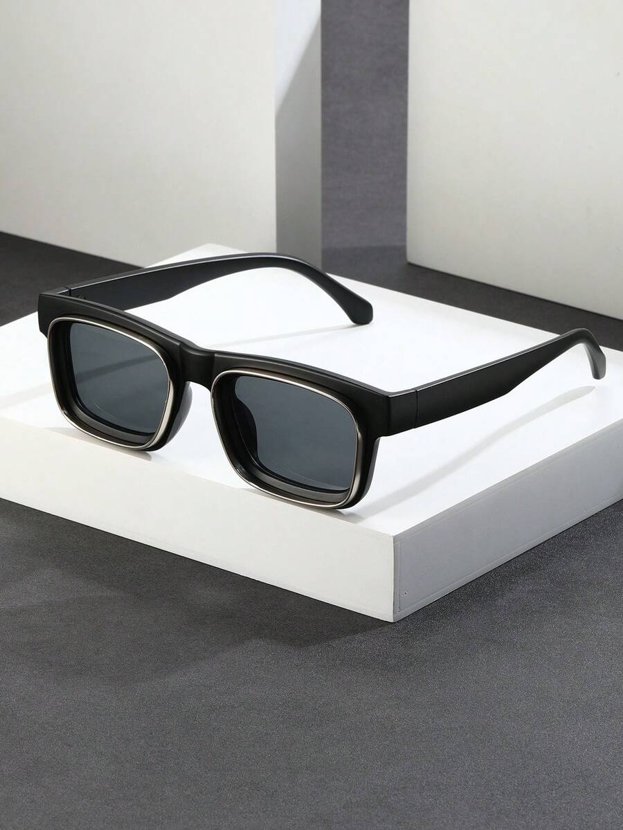 1 Pair Men's Metal + PC Street Style Niche Futuristic Fashion High-End ...
