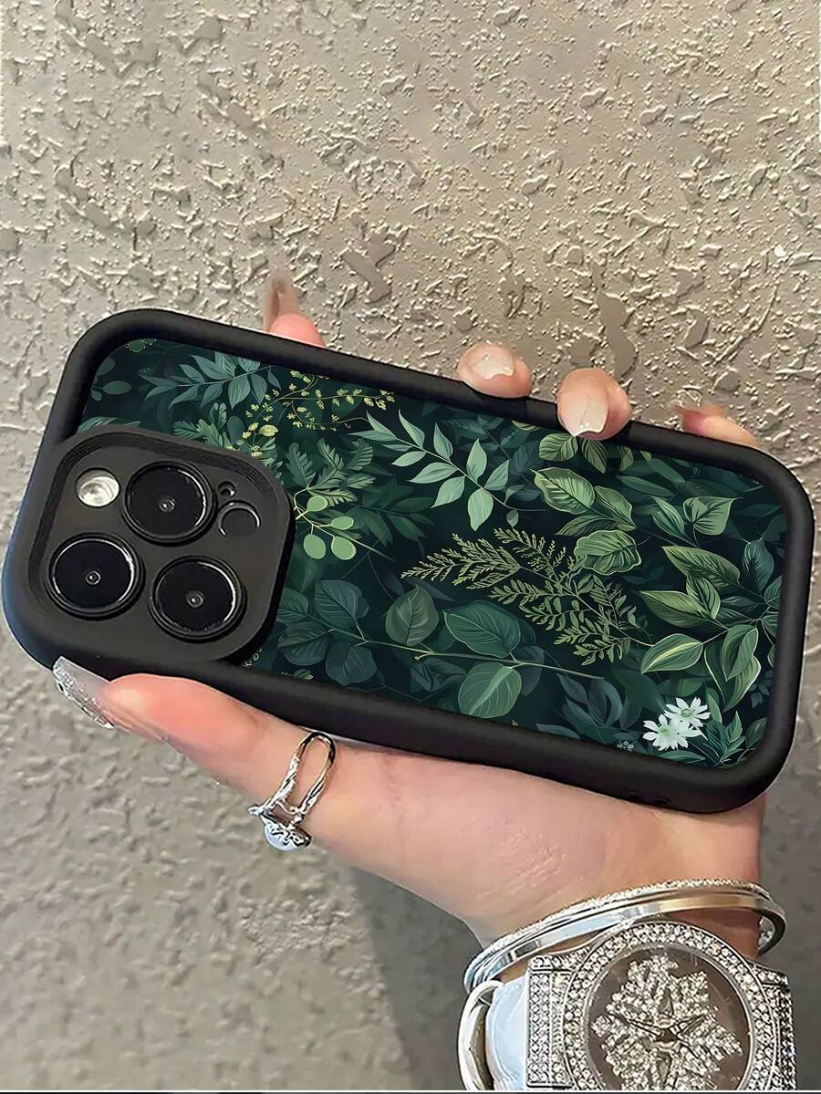 1 Stück grünes Blatt Muster Design Schutzhülle aus weichem Material mit ...