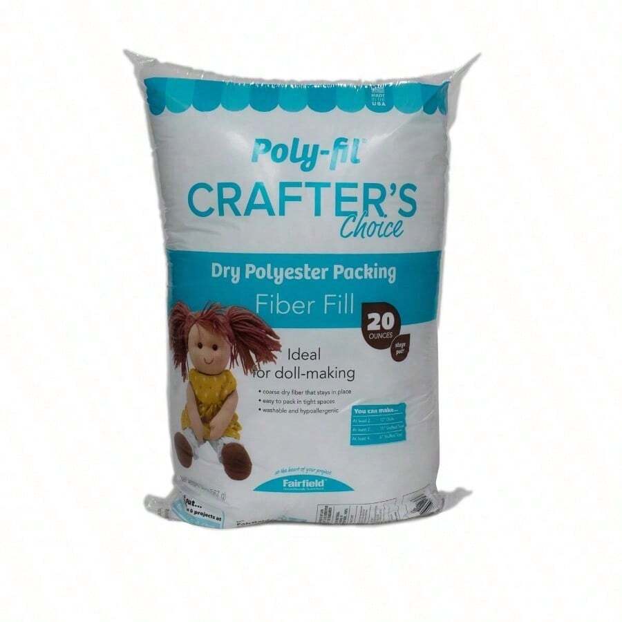 Poly-Fil Crafter's Choice Dry Polyester Packing Fiber Fill, Stuffing ...