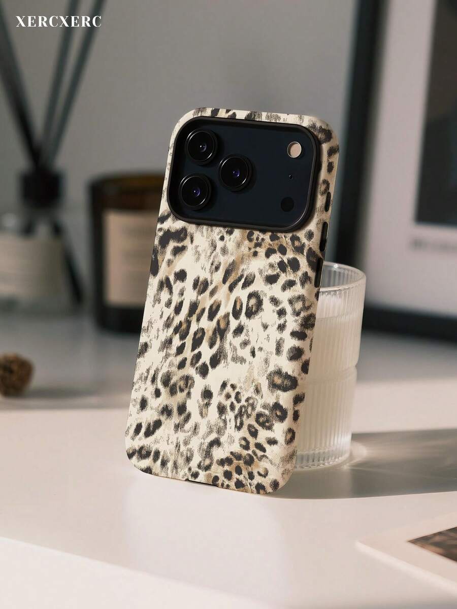 xercxerc Leopard Print Pattern 2-In-1 Hard PC + Soft TPU Case With ...