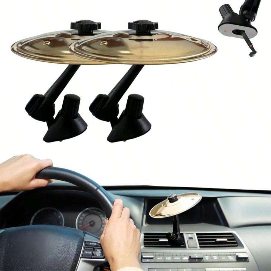 2PCS Car Cymbal Air Vent – Mini Gold Crash Cymbal For Car Dashboard ...