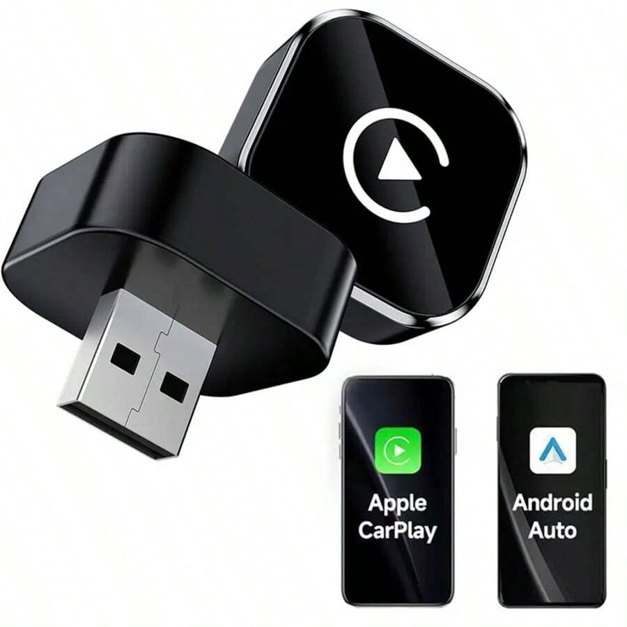 2025 Upgraded Wireless CarPlay Adapter& Android Auto Adapter, Mini ...