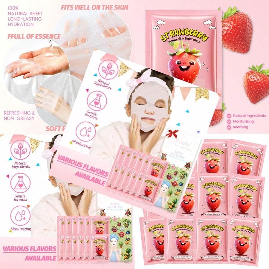 12 Pack Face Masks For Girls Spa Girls Facial Spa Day Slumber Sleepover ...