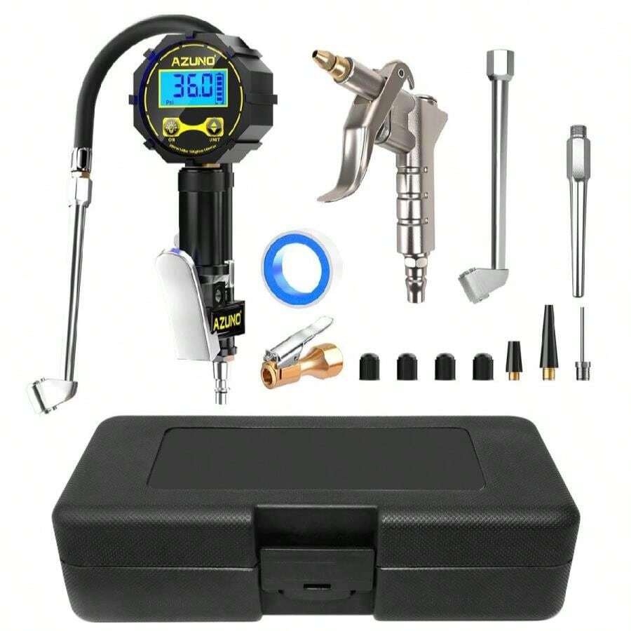 AZUNO Digital Tire Inflator With Pressure Gauge, 200 PSI, Heavy Duty ...
