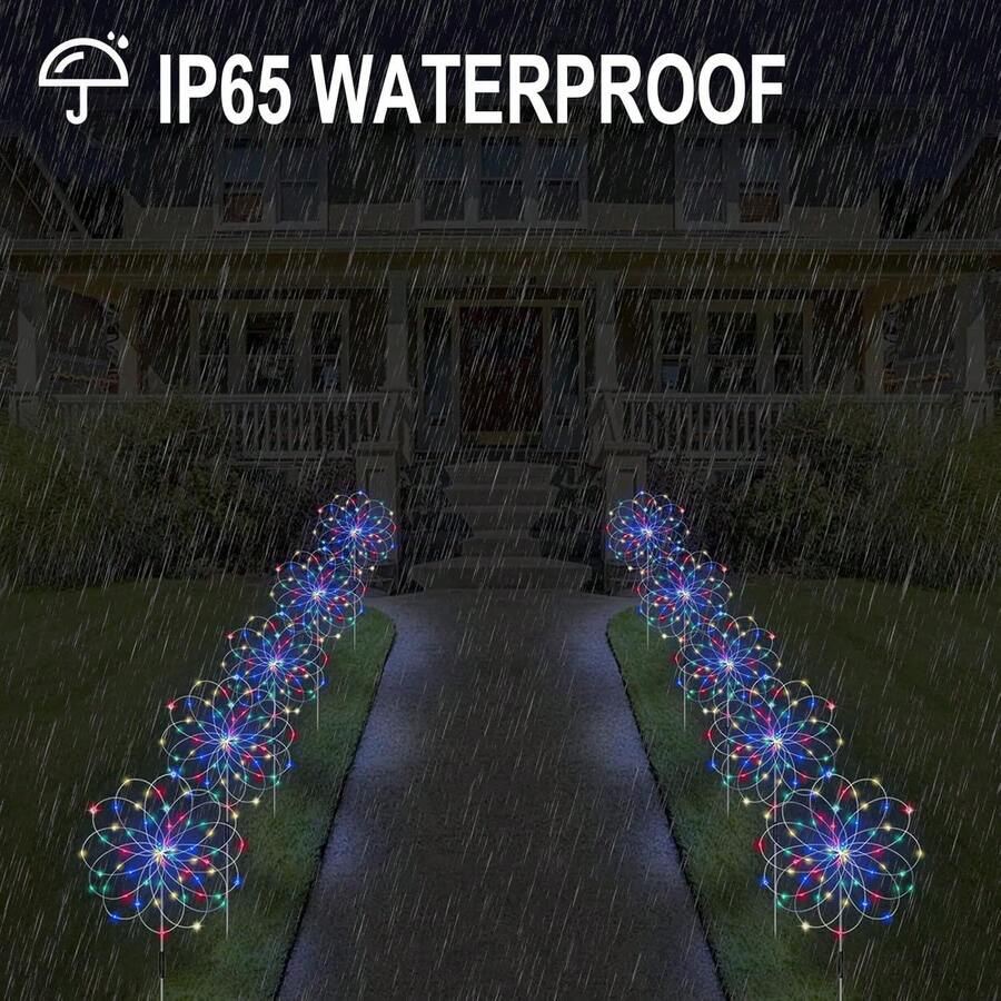 Firework Lights 4 Pack, Powered Garden Fairy Light Outdoor Yard ...