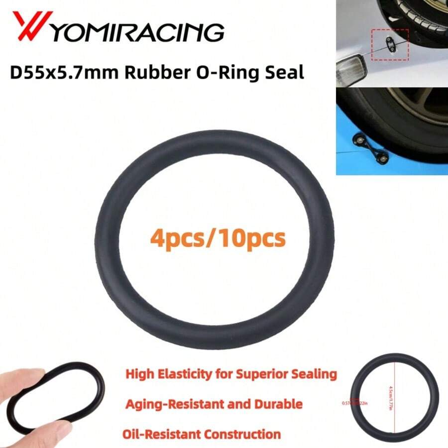 Automotive Bumper Retainer Clip - D55x5.7mm Rubber O-Ring Seal - Quick ...