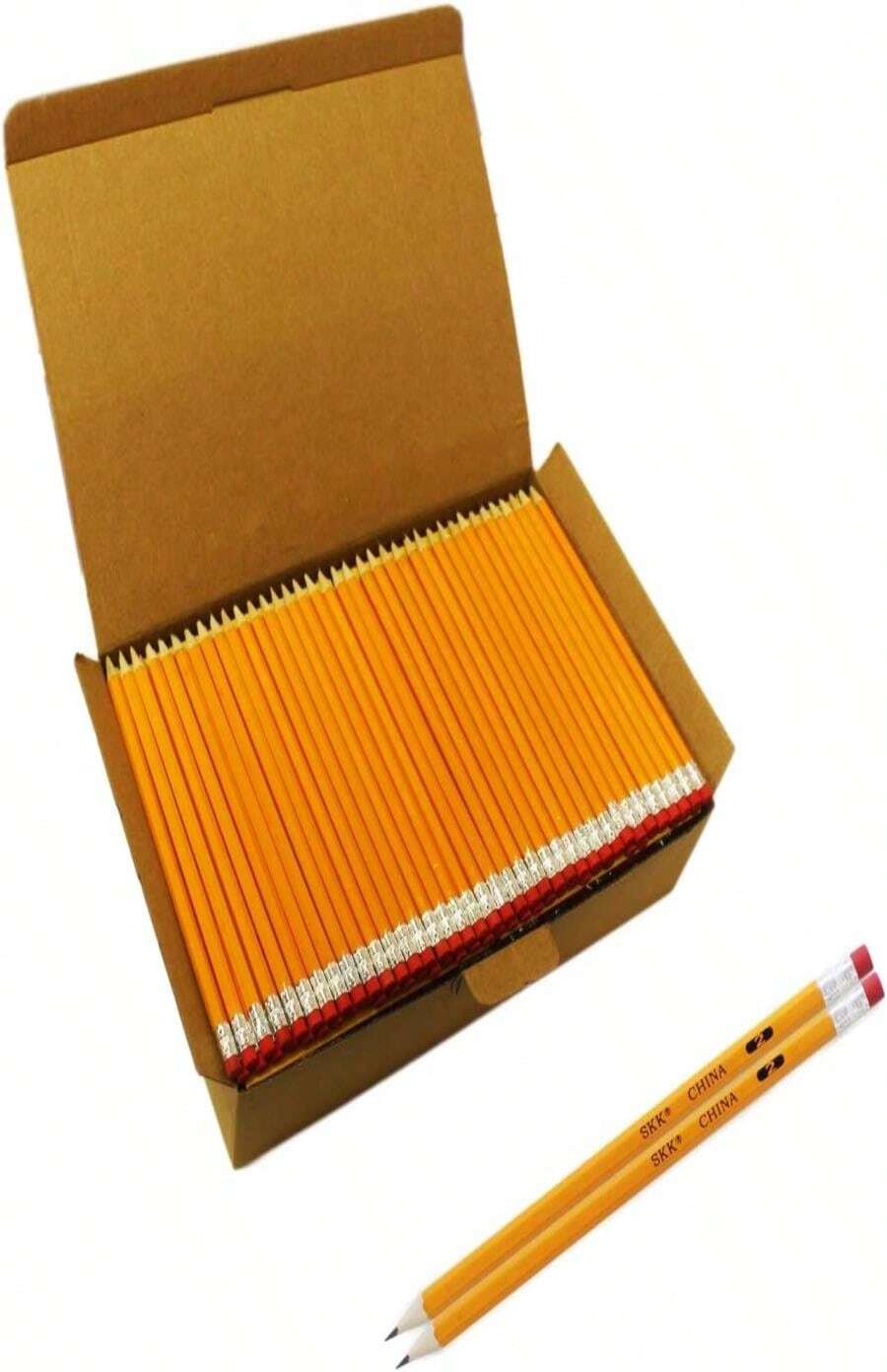 SKKSTATIONERY Pre-Sharpened Pencils, Pencils Sharpened With Eraser Top ...
