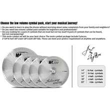 PLADRUBO Titanium Color Cymbals Set – 7-Piece Drum Cymbal Pack For ...