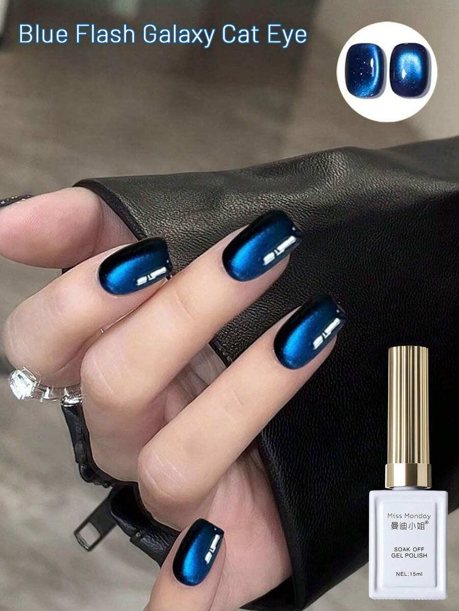 MISSMONDAY15ml Autumn Winter Dark Blue Glass Bead Crystal Cat's Eye ...