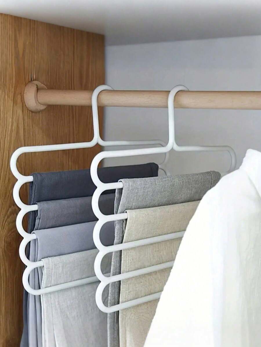 1 Set Of 5-Layer Foldable Anti-Slip Pants Rack / Tie Rack / Vest Rack ...