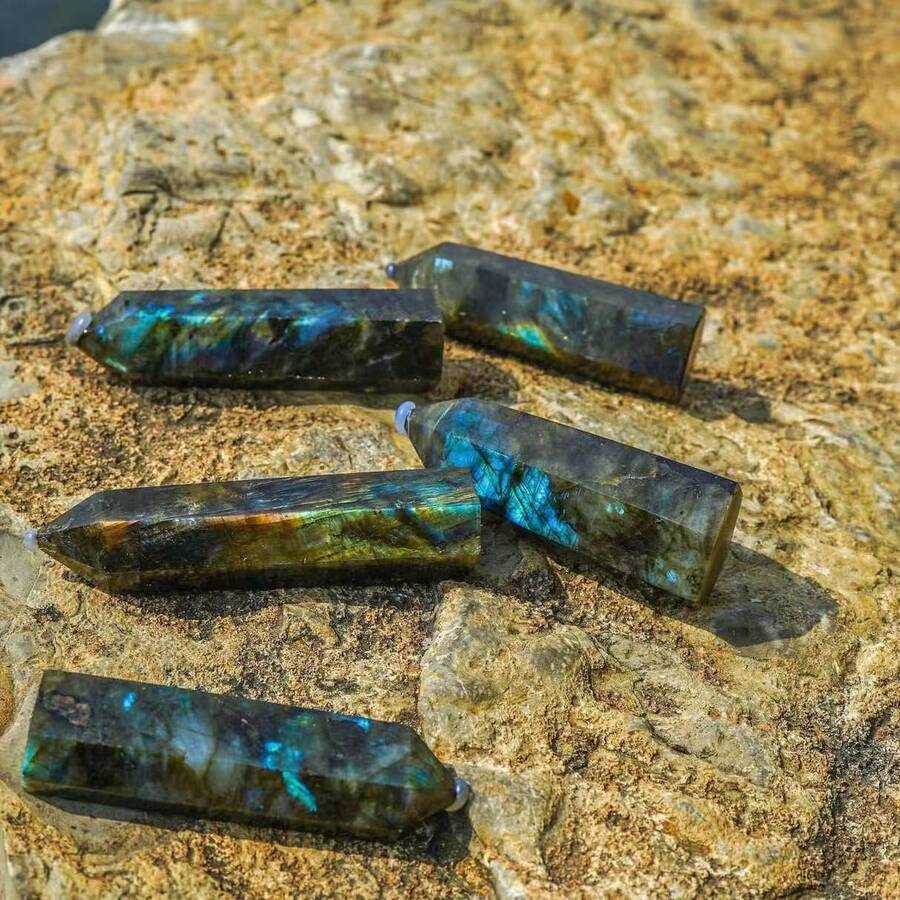 1pc Elongated Stone Pillar Crystal Stone, Crystal Crafts DIY, Home ...