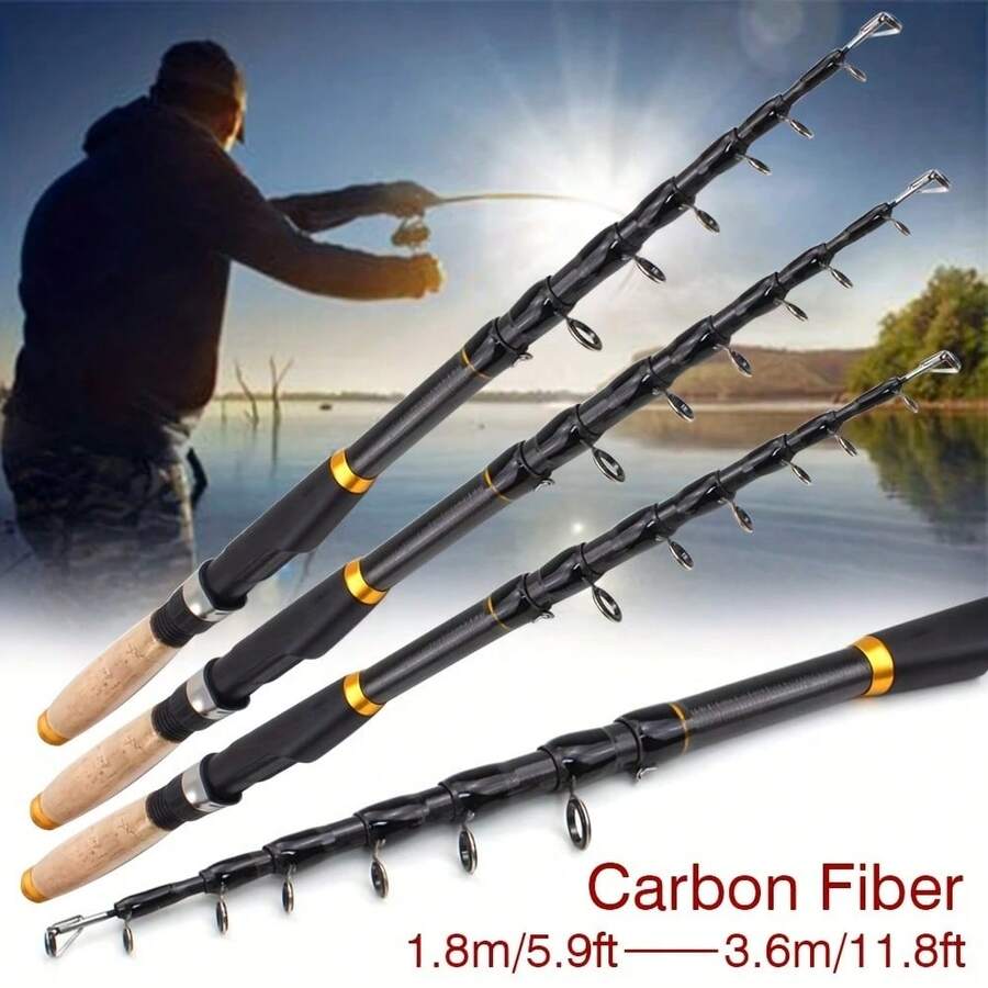 1.8m/5.9ft To 3.6m/11.8ft Comfortable Handle Travel Spinning Fishing ...