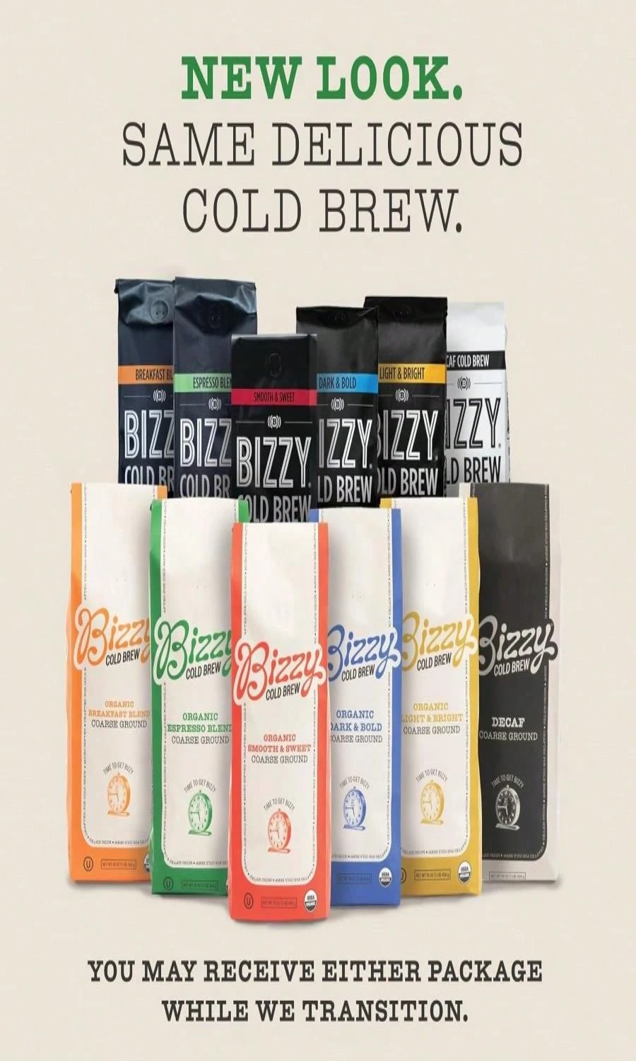 Bizzy Organic Cold Brew Coffee | Espresso Blend | Coarse Ground Coffee | Medium-Dark Roast ...