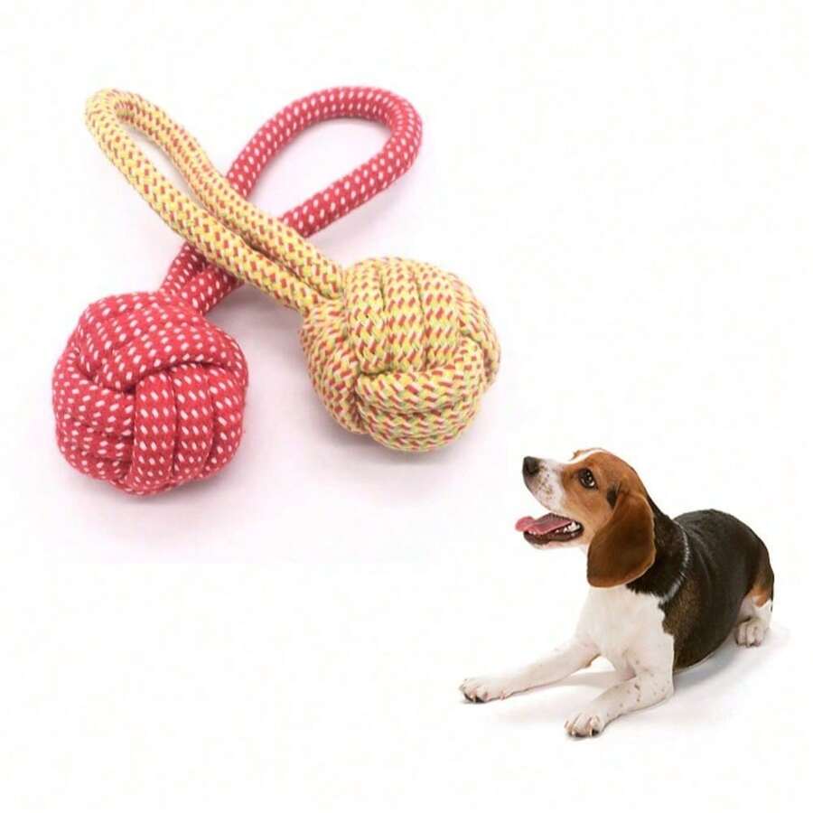 Giocattolo per cani da compagnia, palla di corda di cotone resistente ...