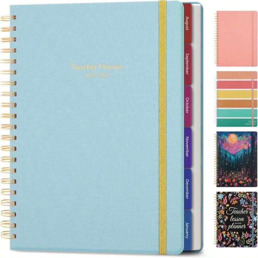 Hardcover Teacher Lesson Planner 2025-2026 Academic Year Calendar 85 ...