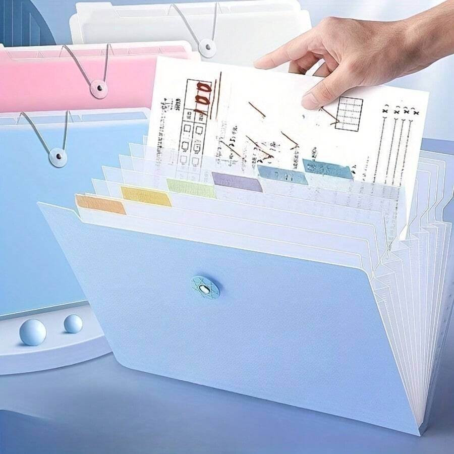 Five-Grid Accordion Bag Folder Student Test Paper Folder Cute ...