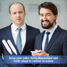 Dress Shirt Collar Inserts 50PCS 2.17" Plastic Collar Inserts For Mens ...