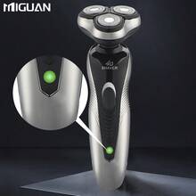 3-Klingen Elektrischer Rotationsrasierer mit USB Aufladbar ...